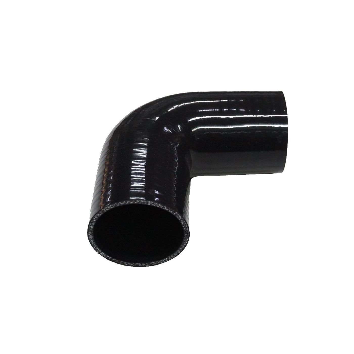 Codo 90° 63mm alta presión silicona color negro - BIOCAR TUNING