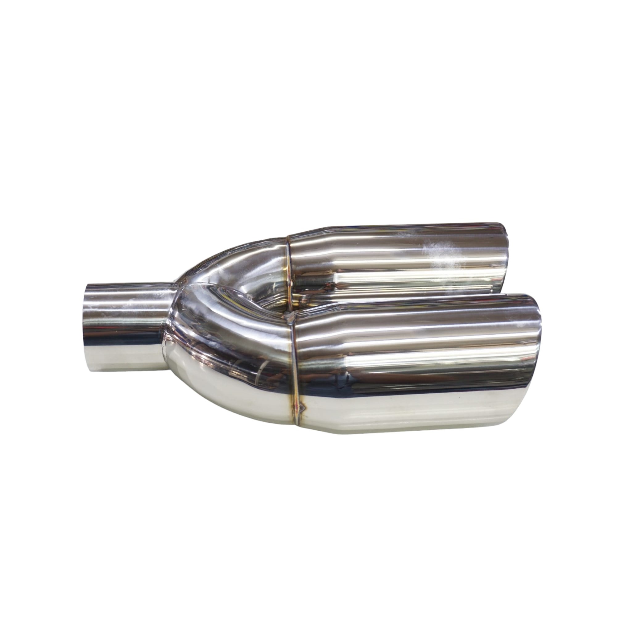 Cola de escape doble DW acero inoxidable corte recto 3″ - BIOCAR TUNING