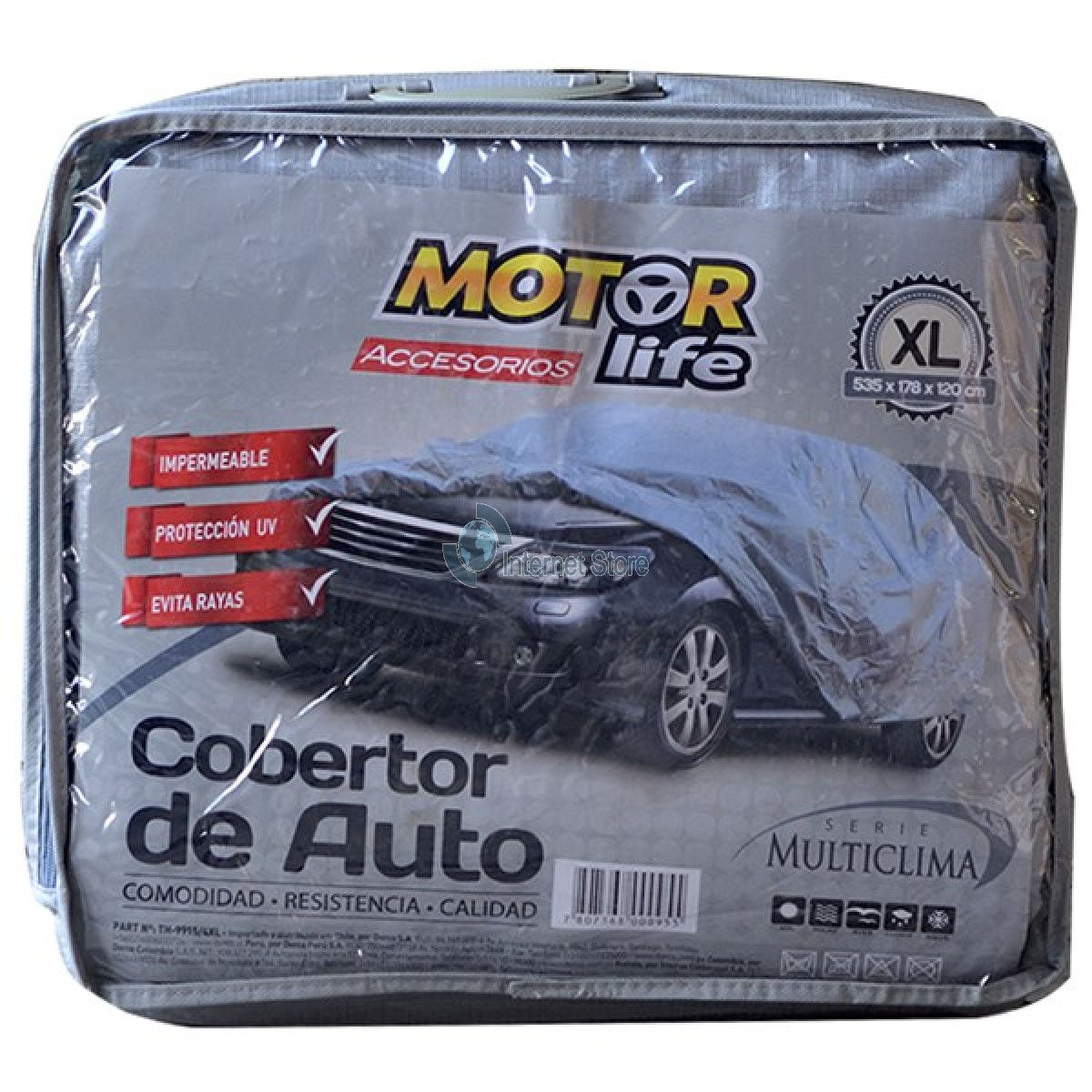 Cubre auto talla XL motorlife Impermeable - BIOCAR TUNING