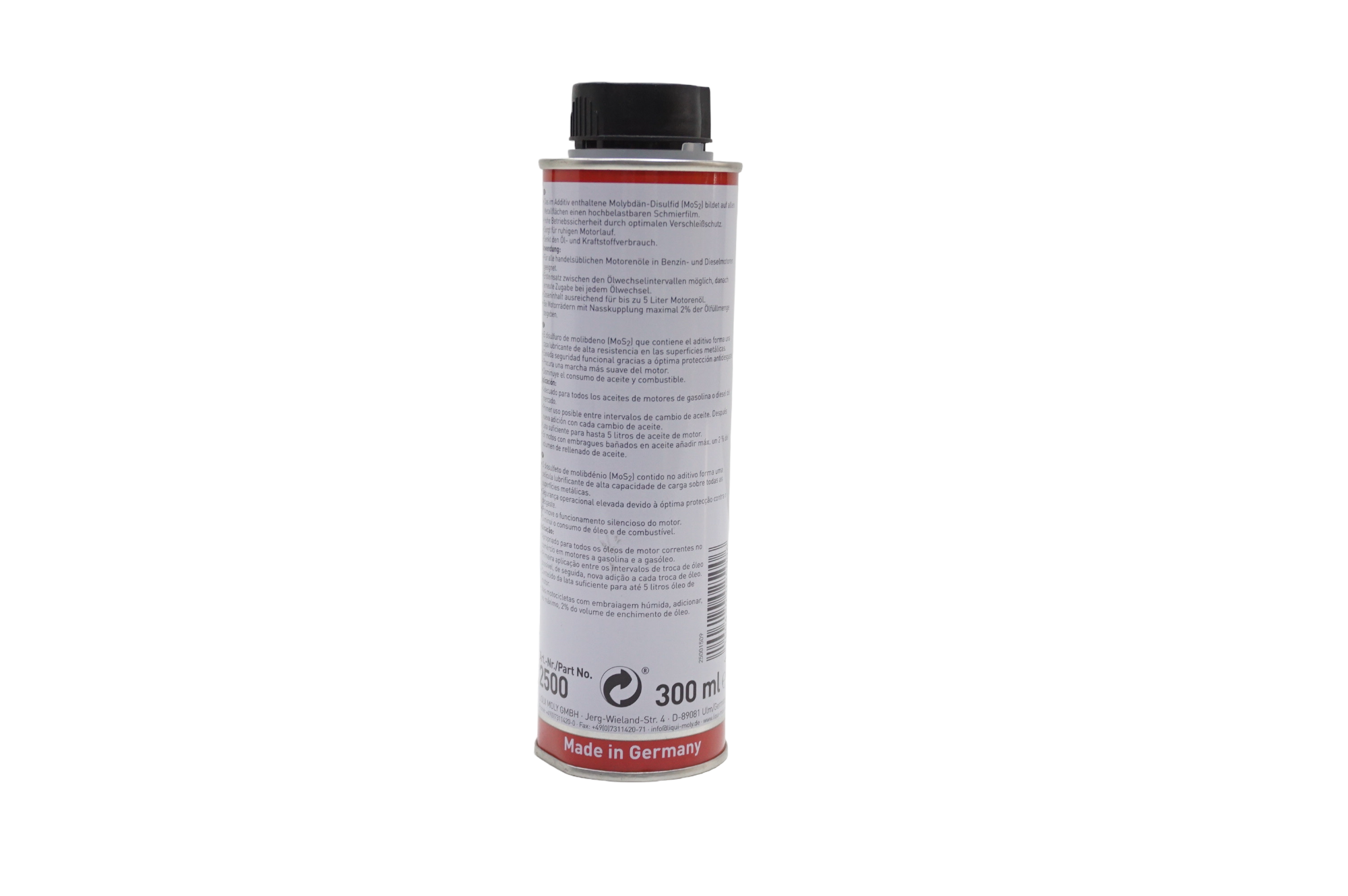 Oil Additiv MoS2 - Aditivo antifricción LIQUI MOLY 300 ml - BIOCAR TUNING