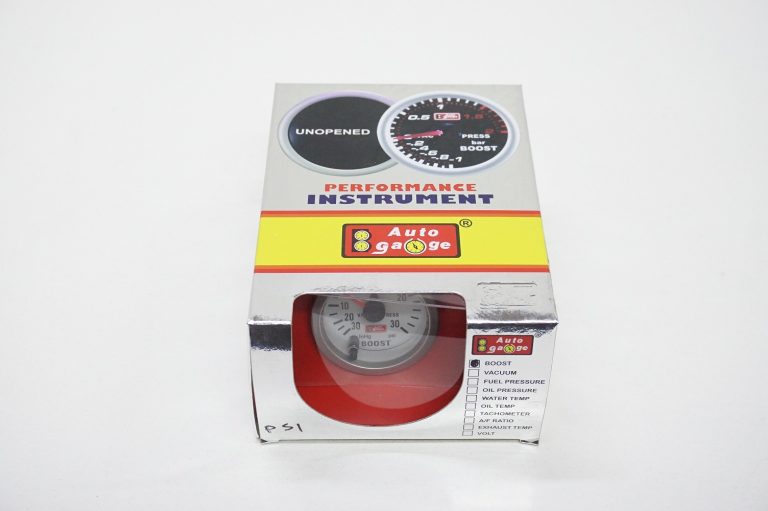 Reloj presión de turbo PSI fondo blanco Autogauge - BIOCAR TUNING