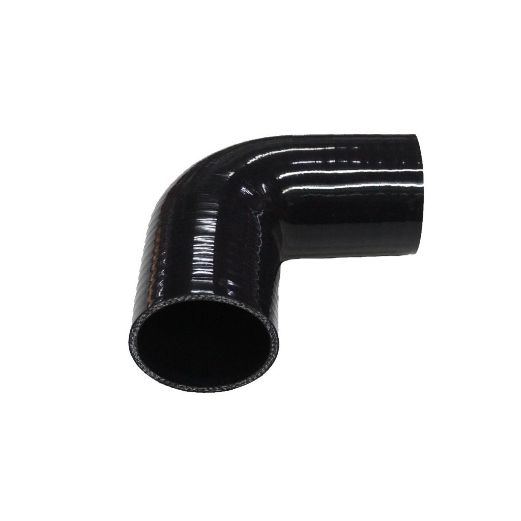 Codo 90° 63mm alta presión silicona color negro - BIOCAR TUNING